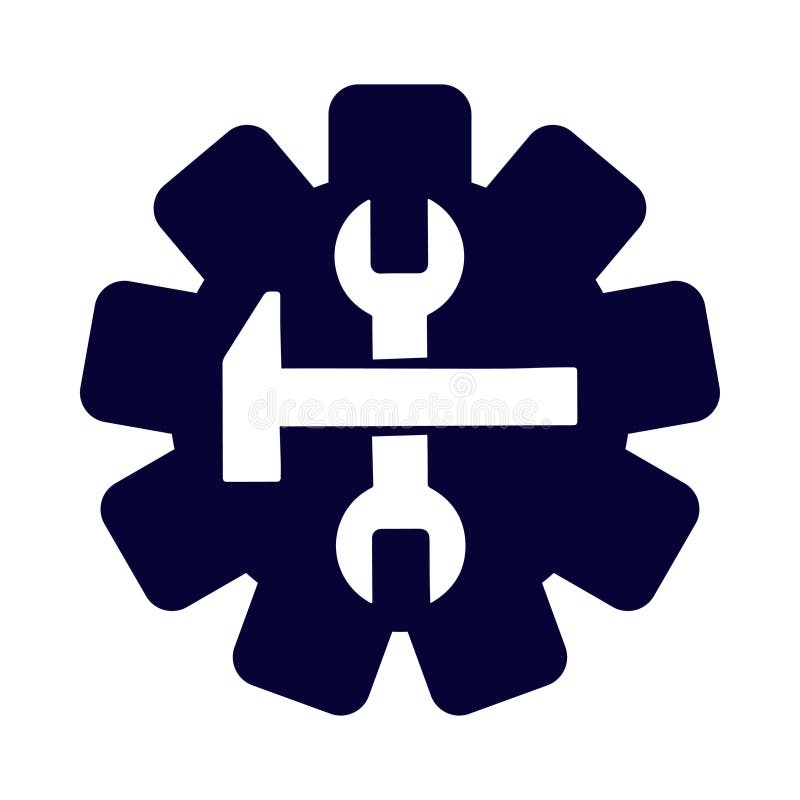 Maintenance, Gear, Setting, Hammer, Wrench, Repair Icon Stock Vector ...
