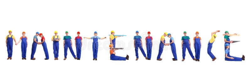 Maintenance group stock image. Image of engineer, coveralls - 3238831