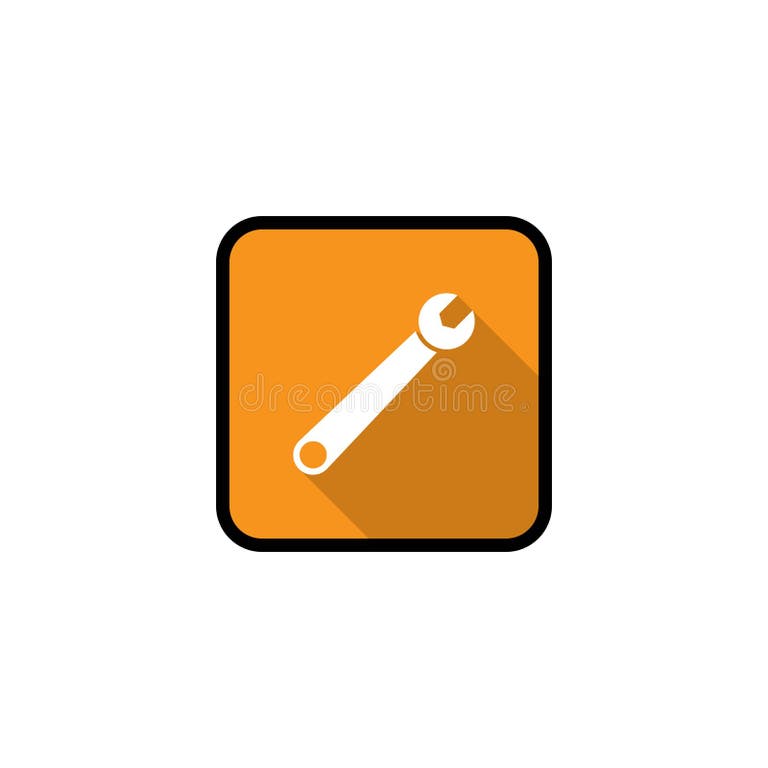 Maintenance icon flat stock illustration. Illustration of settings ...
