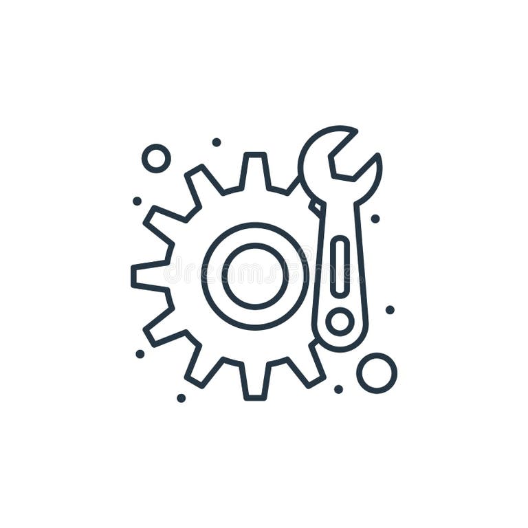 Maintenance Icon Vector from Labour Day Concept. Thin Line Illustration ...