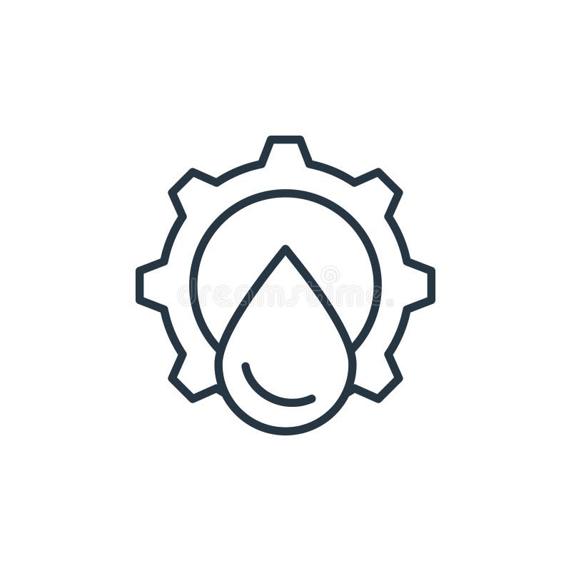 Maintenance Icon Vector from Oil Industry Concept. Thin Line ...