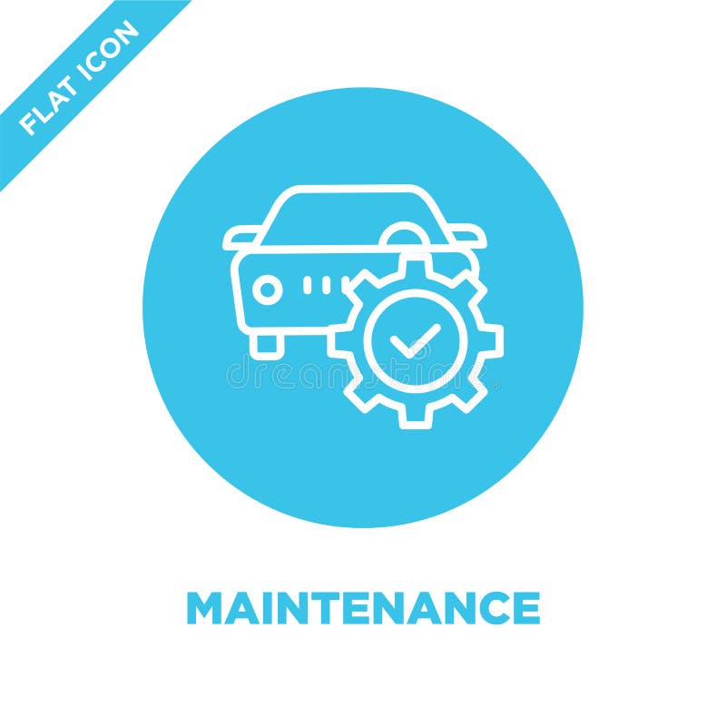 Maintenance Icon Vector. Thin Line Maintenance Outline Icon Vector ...