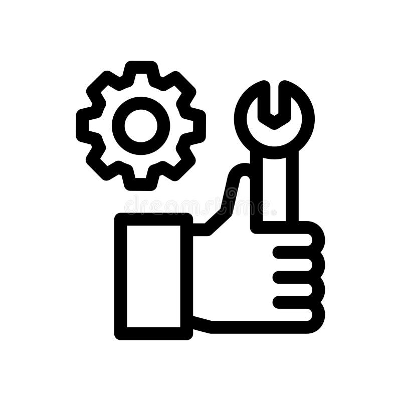 Maintenance Line Icon Illustration Vector Graphic Stock Illustration ...