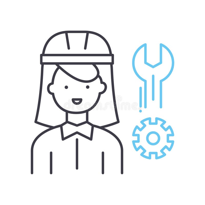 Maintenance Line Icon, Outline Symbol, Vector Illustration, Concept ...
