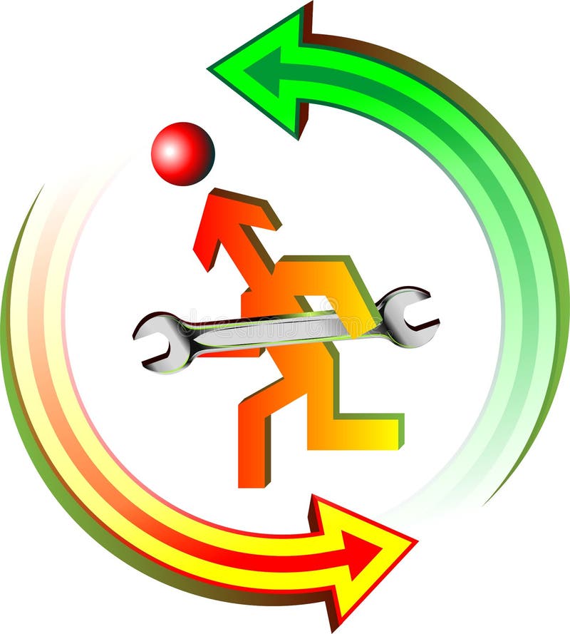 Maintenance logo stock illustration. Illustration of changes - 19573095