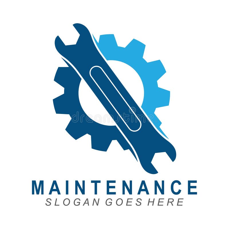 Maintenance Logo Icon Vector Flat Design Template Stock Vector ...