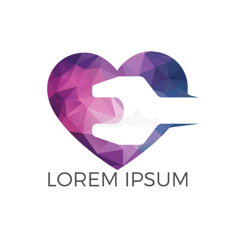 Love Work Heart Logo Design. Stock Vector - Illustration of equipment ...