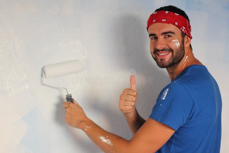 Maintenance Man Giving a Thumbs Up Stock Photo - Image of background ...