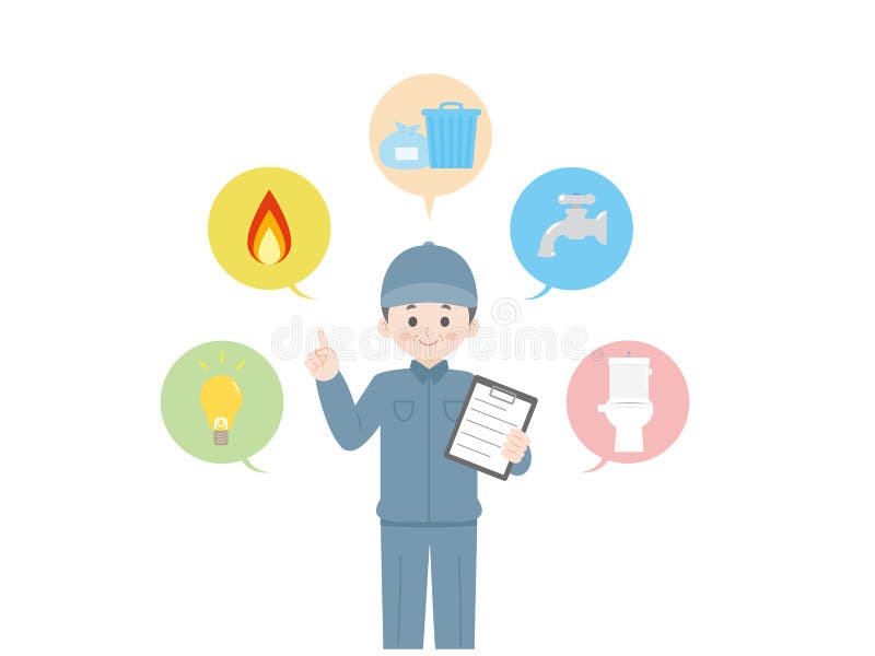 Maintenance man stock vector. Illustration of middle - 176757425