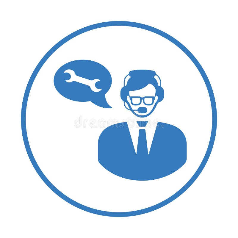 Maintenance, Repair Service Tools Icon. Blue Color Vector Stock Vector ...