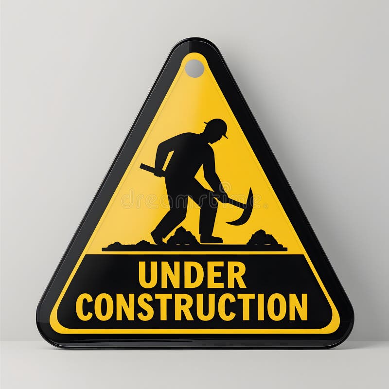 Maintenance Mode Graphic Construction Sign with Wrench Symbol Stock ...