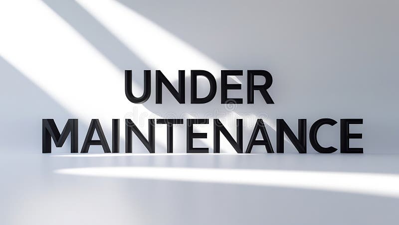 Maintenance Notice Displayed in an Indoor Space with Light Beams ...