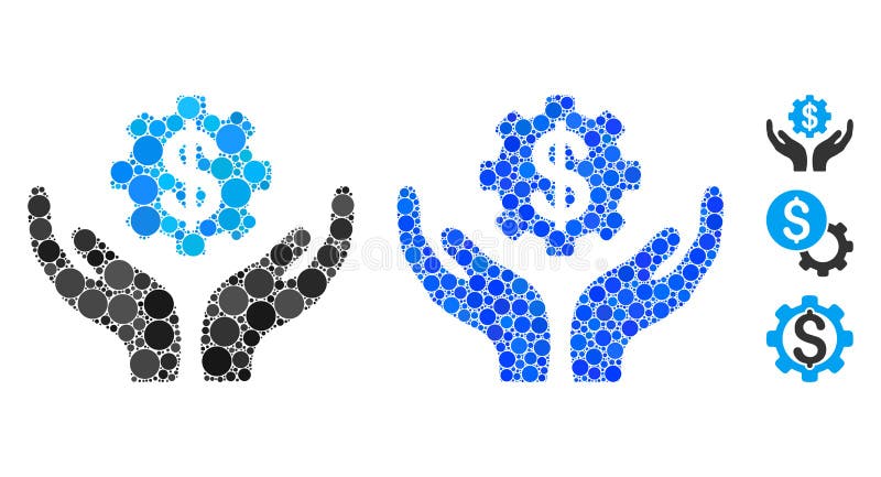 Maintenance Price Composition Icon of Circle Dots Stock Vector ...