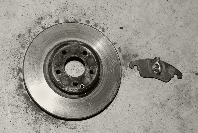 Old Worn Out Car Brake Pads Stock Image - Image of rusty, steel: 215666219