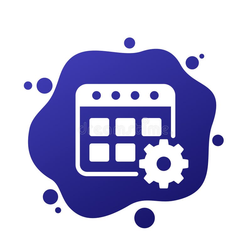 Maintenance Schedule Icon, Vector Pictogram Stock Vector - Illustration ...
