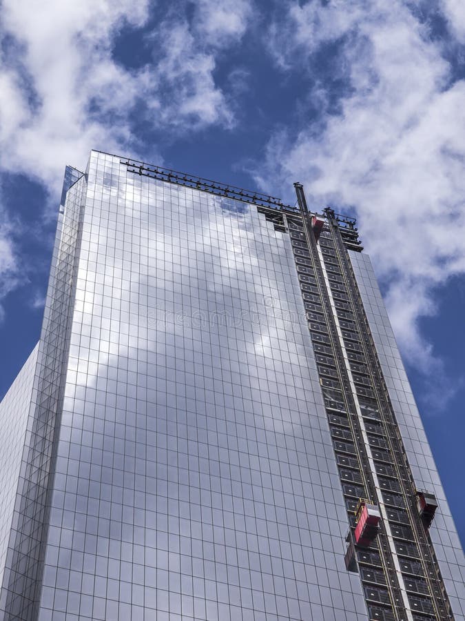 Maintenance of skyscraper stock image. Image of maintenance - 80191337