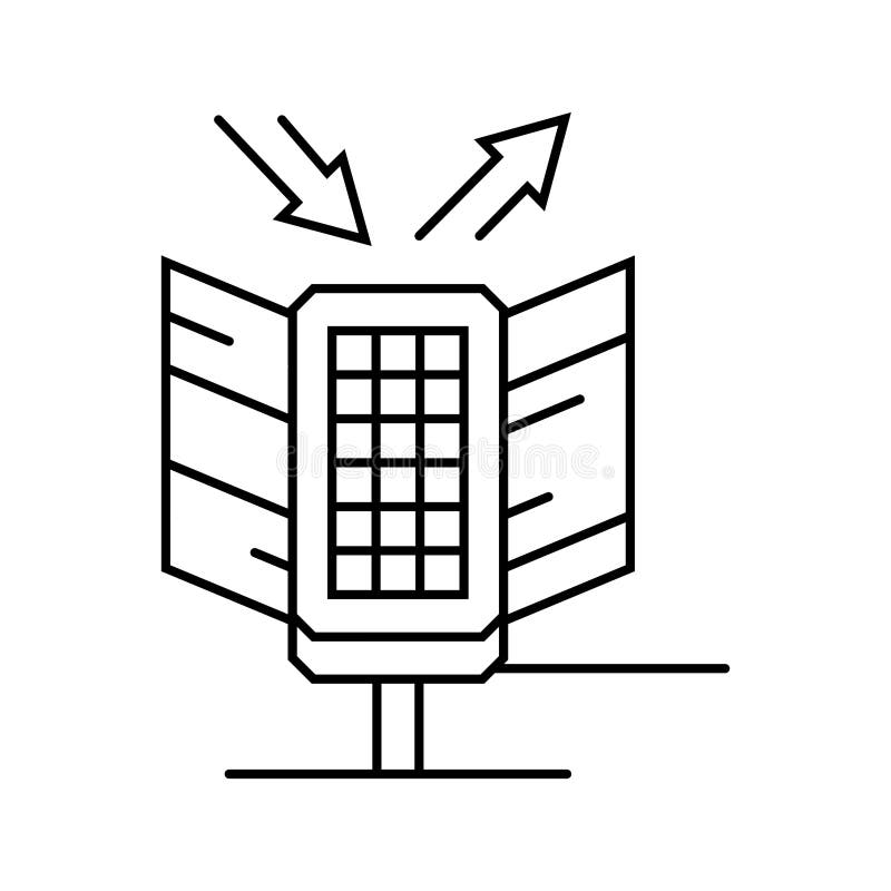 Maintenance Solar Panel Line Icon Vector Illustration Stock ...