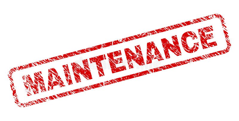 Grunge MAINTENANCE Rounded Rectangle Stamp Stock Vector - Illustration ...