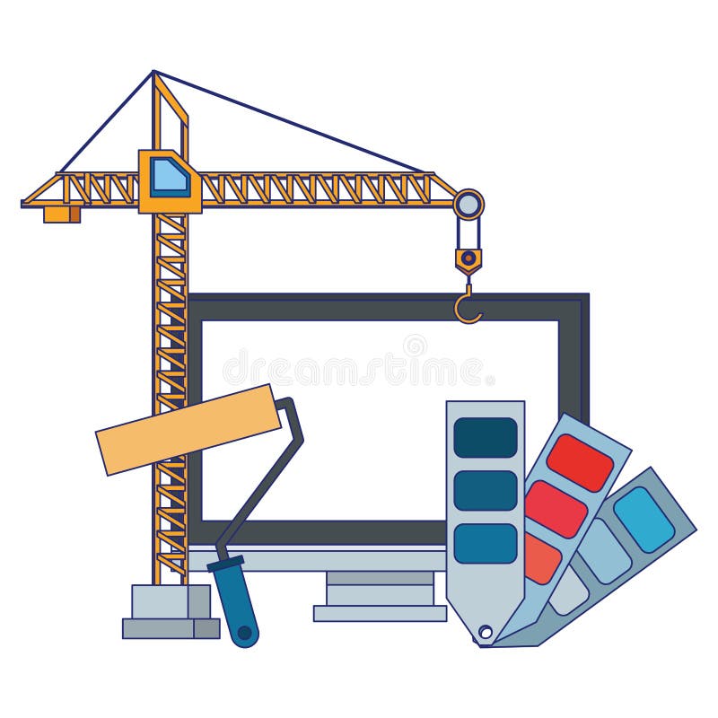 Maintenance Support Technology Web Cartoon Stock Vector - Illustration ...