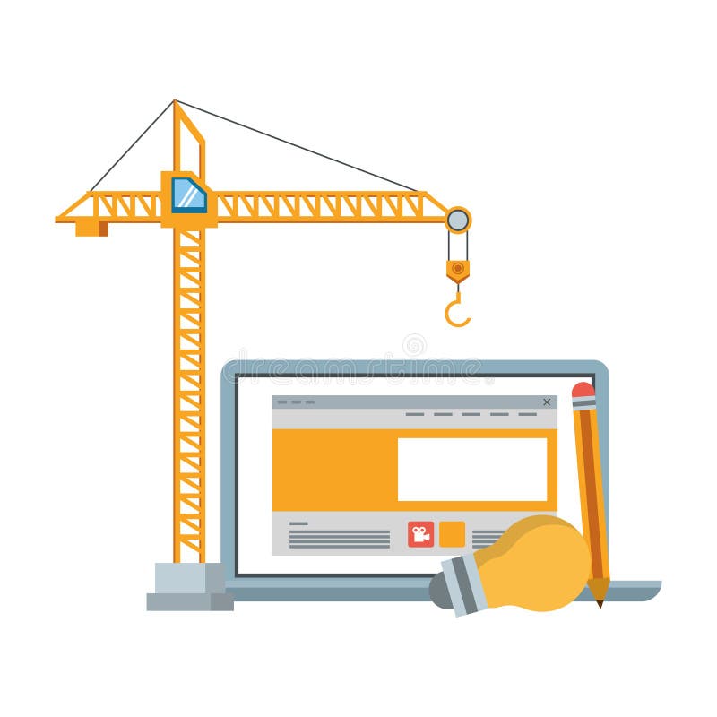 Maintenance Support Technology Web Cartoon Stock Vector - Illustration ...