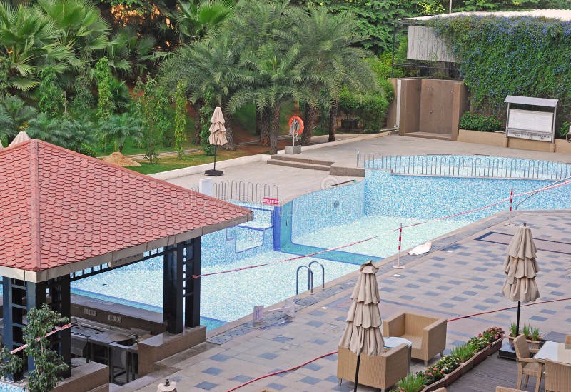 Maintenance of Swimming Pool Stock Image - Image of clean ...