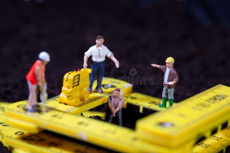 Maintenance Team Repairing a Road Stock Photo - Image of abstract ...