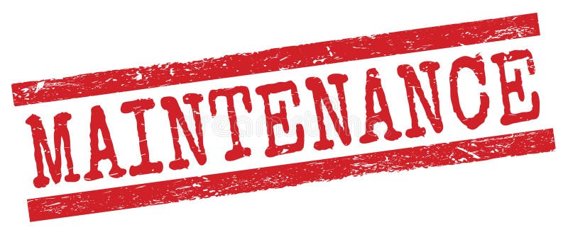 MAINTENANCE Text on Red Lines Stamp Sign Stock Illustration ...