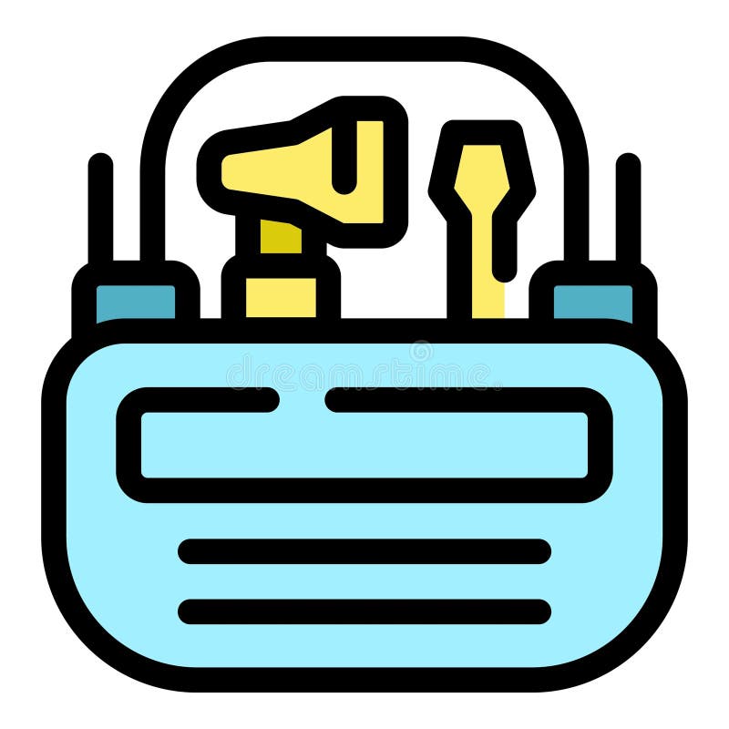 Maintenance Toolbox Icon Vector Flat Stock Vector - Illustration of ...