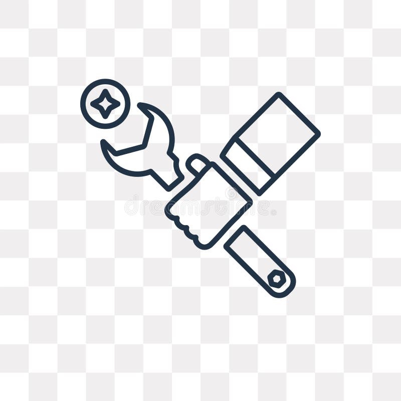 Maintenance Vector Icon Isolated on Transparent Background, Line Stock ...