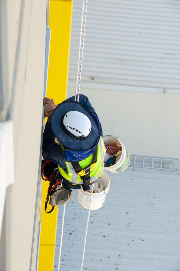 Maintenance Work stock photo. Image of abseiling, perth - 222757878