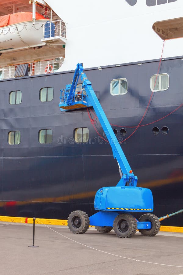 Maintenance Work on the Ship Port of Akureyri, Iceland Stock Image ...