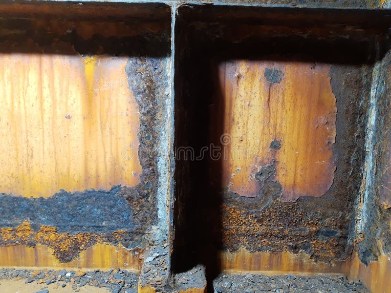 Maintenance Work on a Ship S Ballast Tank at the Shipyard in Gdansk ...