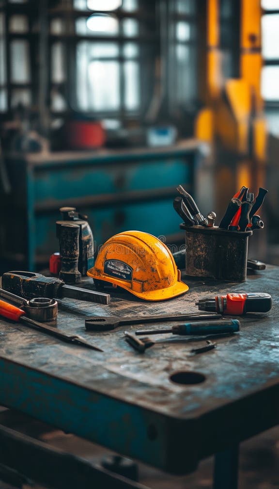 Maintenance Worker Tool Kit Displayed on Table at Industrial Site for Efficient Operations Stock ...