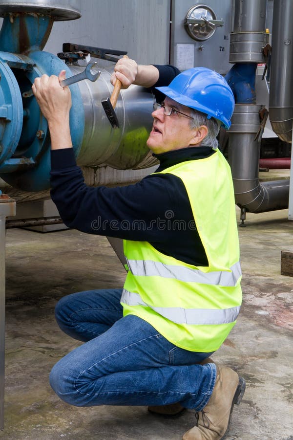 Maintenance worker stock photo. Image of pipe, industry - 75190350