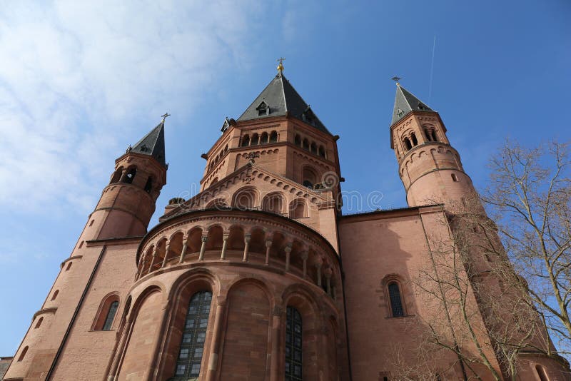 Mainzer Dom cathedral stock photo. Image of religion - 67471332