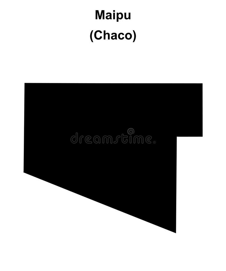 Maipu outline map stock vector. Illustration of area - 380431268