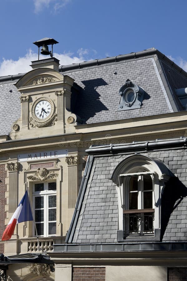 Mairie - French Town Hall stock image. Image of bell, tiles - 6937201