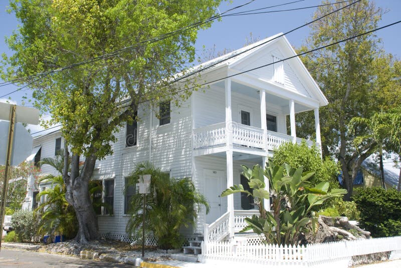 Maison de Key West photo stock. Image du maison, wooden - 19705710