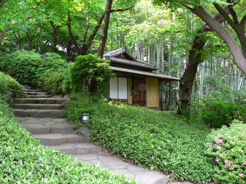 Jardin De Japonais De Chaniwa Photo stock - Image du path, orient: 10493276