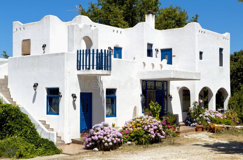 Maison Grecque Traditionnelle à L'île De Samothraki Image stock - Image ...