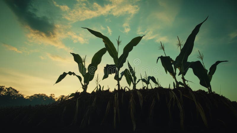 A Maize Corn Plant S Growth Can Be Seen As it Develops in the Soil, Its ...
