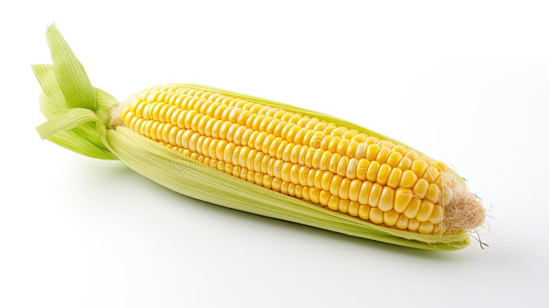 Maize Corn White Background Stock Illustration - Illustration of ...