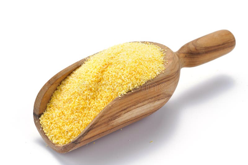 Maize flour in the bag stock photo. Image of lots, wooden - 21571186