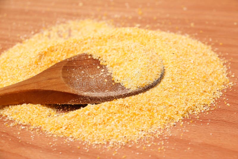 Maize flour stock photo. Image of lots, spoon, corn, cloth - 48950912