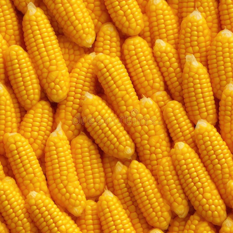Maize Pattern Ultra Realistic Stock Illustration - Illustration of ...
