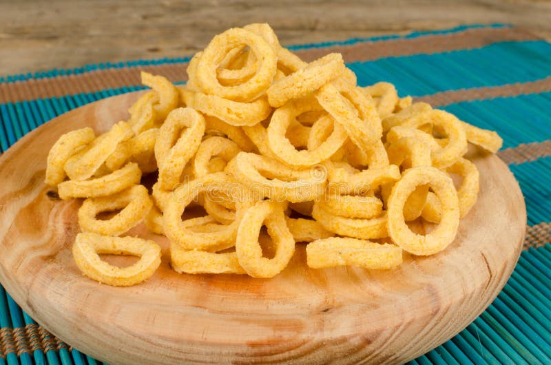 Maize rings stock image. Image of salted, crunchy, crispy - 31552513
