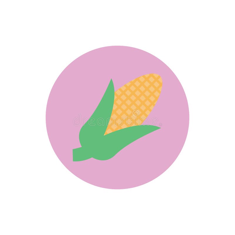 Maize Vector Flat Color Icon Stock Vector - Illustration of farming ...