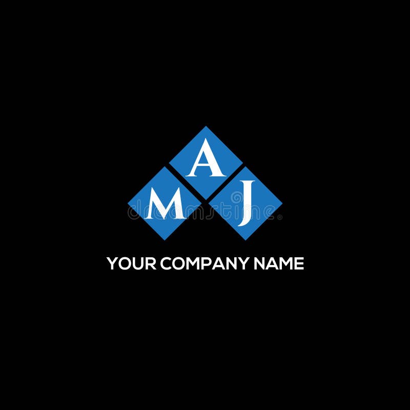 MAJ Letter Logo Design on BLACK Background. MAJ Creative Initials ...