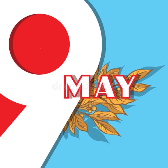 Maj 9 Symboler Av Victory Day Vektor Illustrationer - Illustration av ...