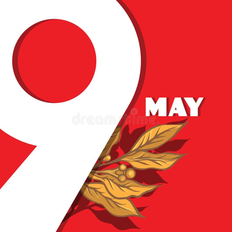 Maj 9 Symboler Av Victory Day Vektor Illustrationer - Illustration av ...